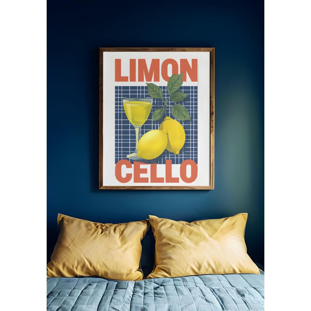 Matte Vertical Poster Limoncello Lemon Italy Art Vibrant Citrus Wall ...