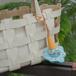 Melting Ice Cream Leather Keychain Bag Charm - Etsy