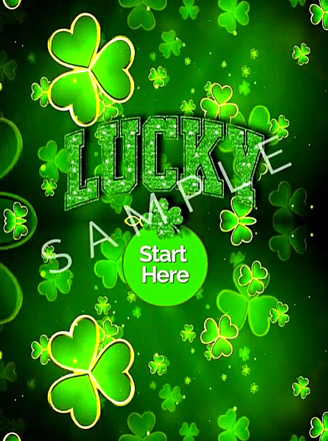 It's Your Lucky Day Welcome Screen + Photo Booth Template (4x6), St ...