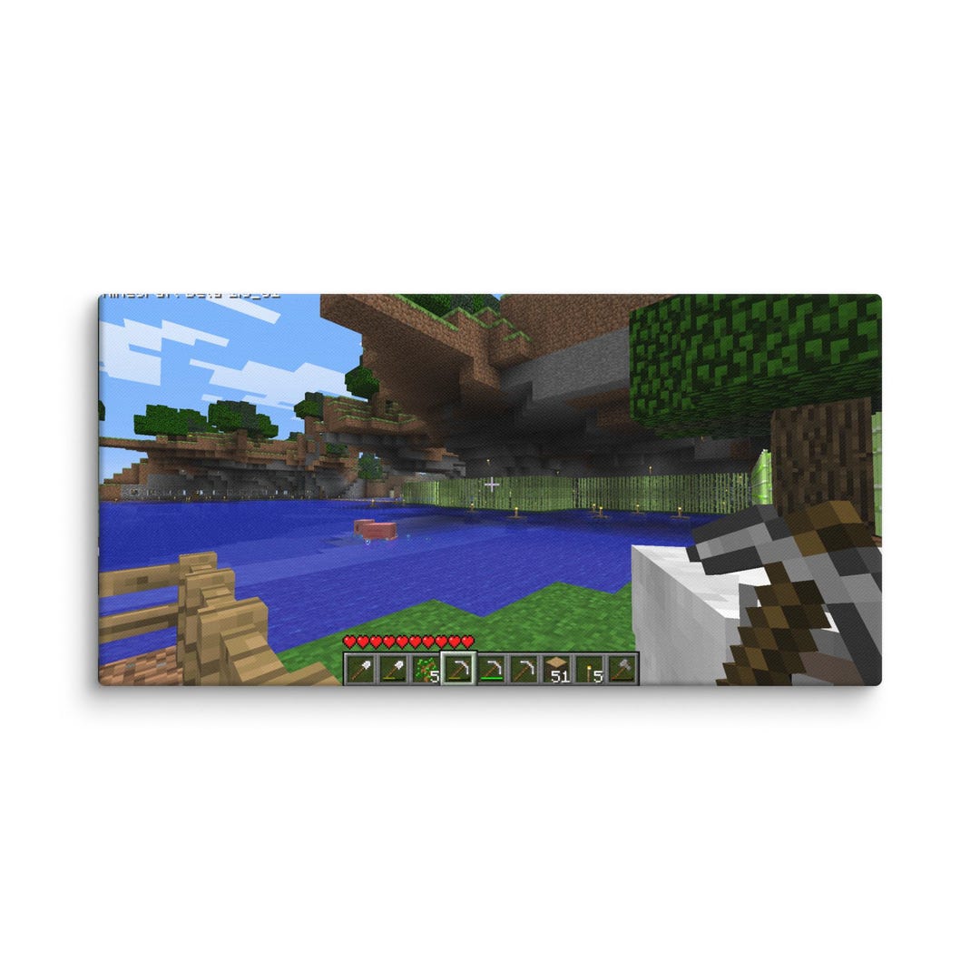Minecraft Beta Loading Screen Canvas Retro Gamer Art for Minecraft Fans ...