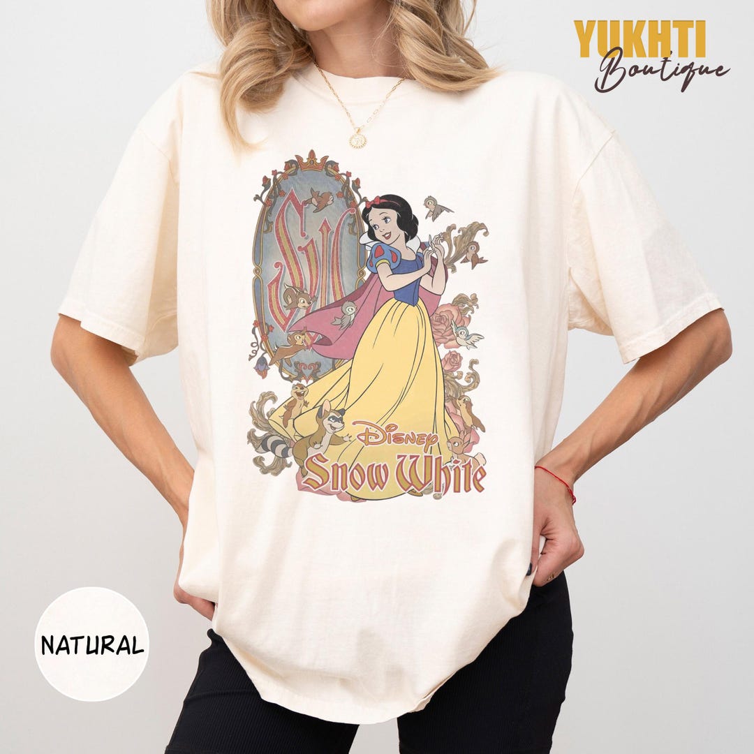 Vintage Disney Princess Snow White Shirts, Snow White and Seven Dwarfs Disney Washed T-shirt ...