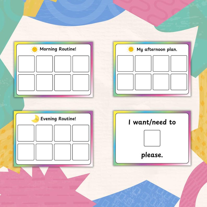 Visual Schedule for Neurodivergent Kids | Autism Routine Chart ...