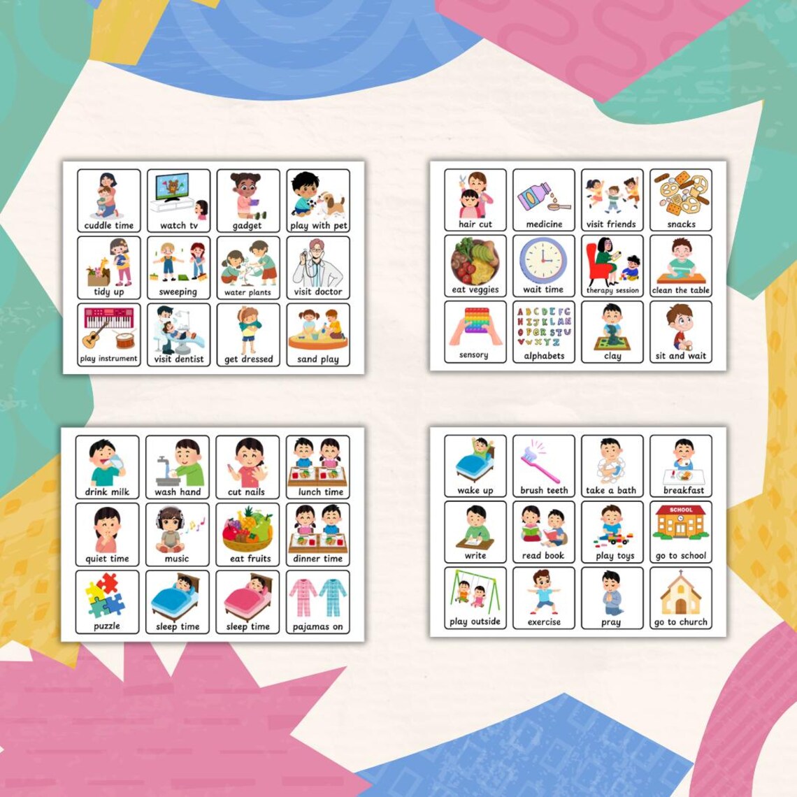 Visual Schedule for Neurodivergent Kids | Autism Routine Chart ...
