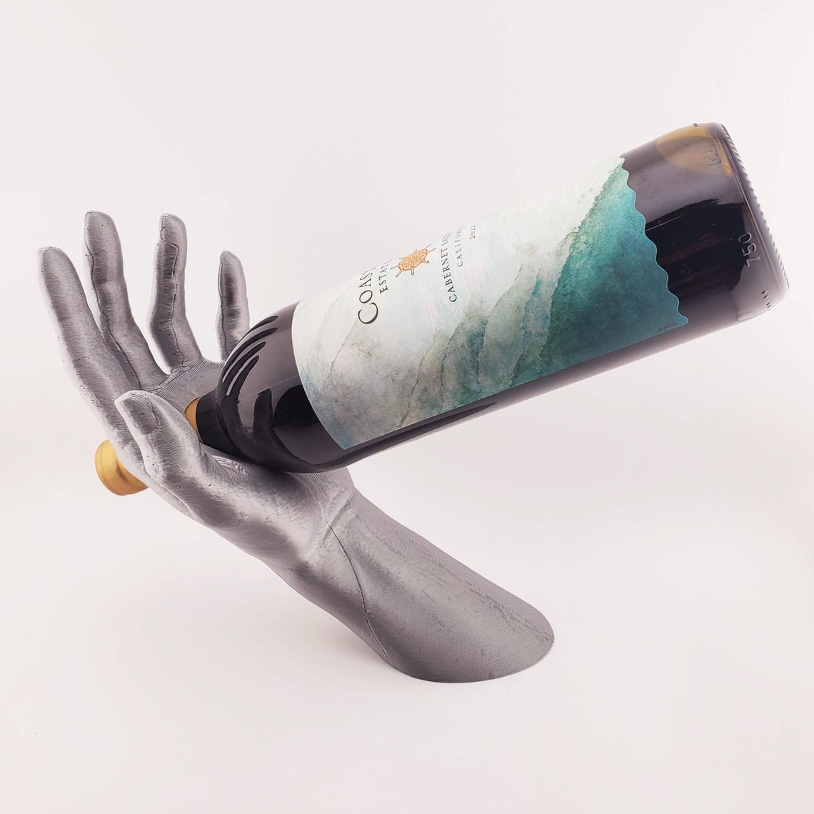 Wine Bottle Holder Countertop Wine Rack Modern Gravity Wine Display Gift for Housewarming ...