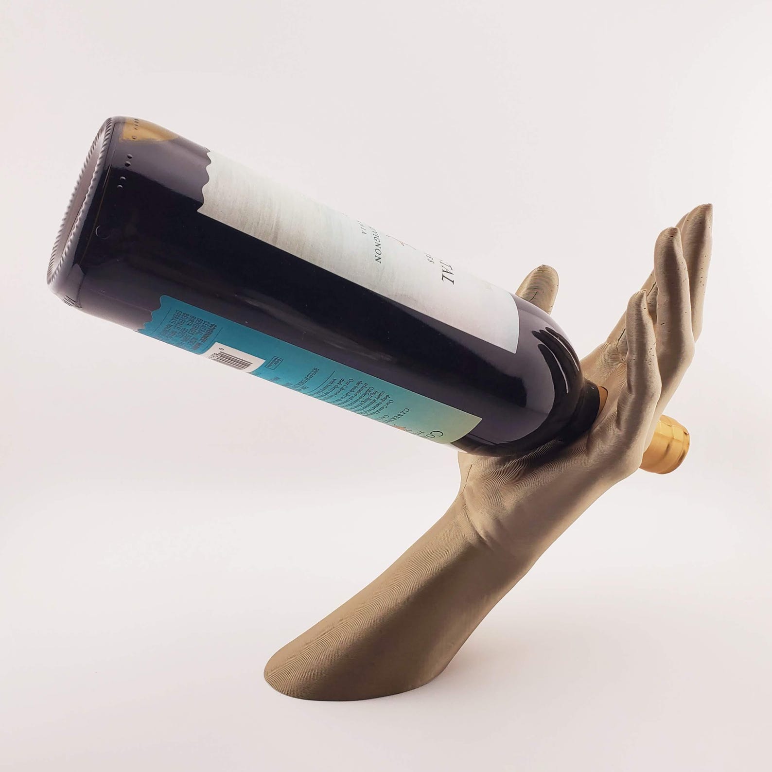 Wine Bottle Holder Countertop Wine Rack Modern Gravity Wine Display Gift for Housewarming ...