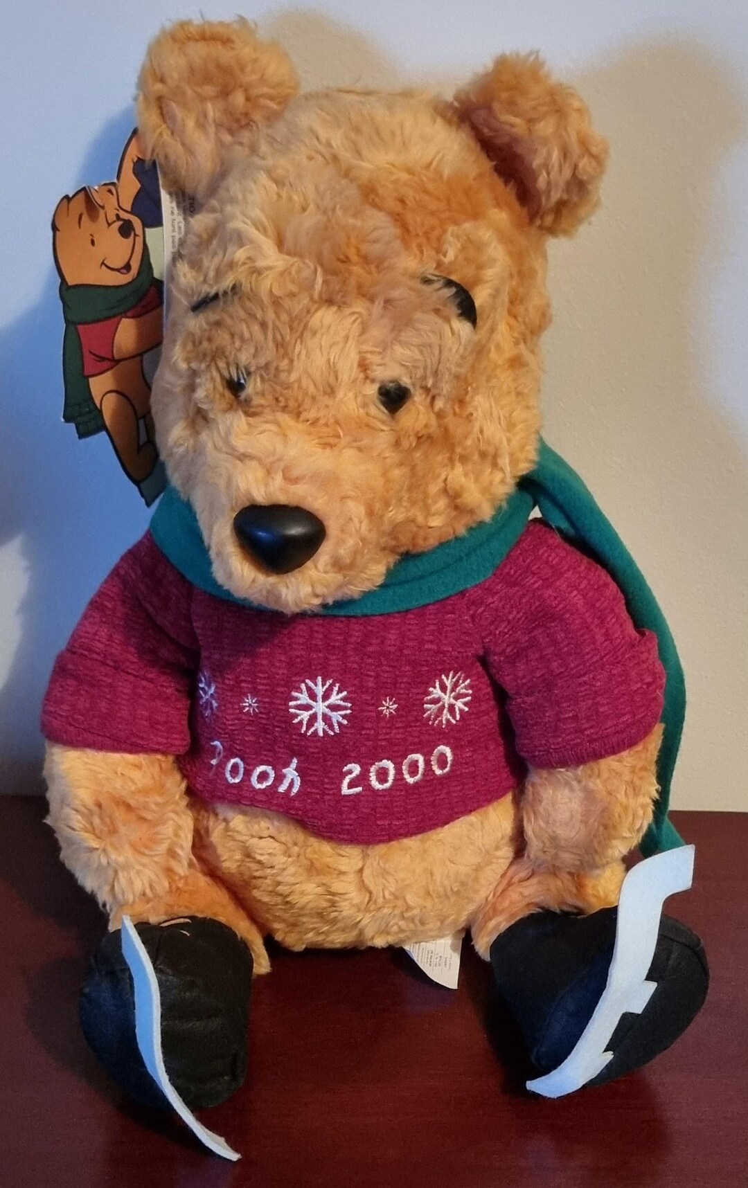 Vintage Disney Winnie the Pooh Bear – Millennium 2000 Holiday Plush ...