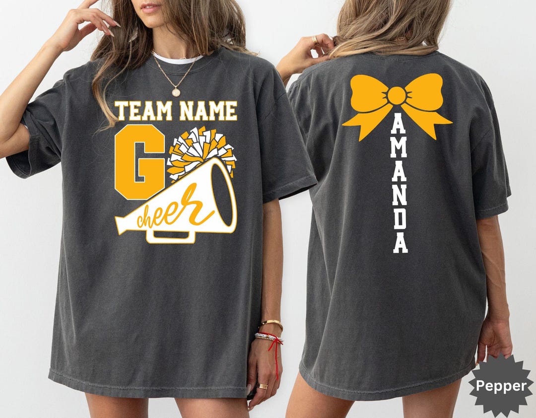 Comfort Colors Custom Cheer Team Shirt: Custom Cheerleader Shirt, Cheer ...