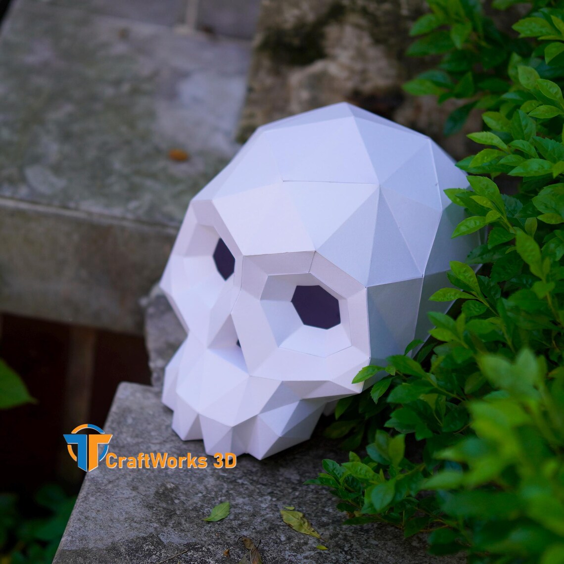 Skull Papercraft Template – 3D Halloween Skull SVG PDF, DIY Paper ...