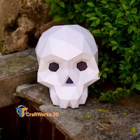 Human Skull Paper Sculpture,printable PDF Template,handmade Real Size ...