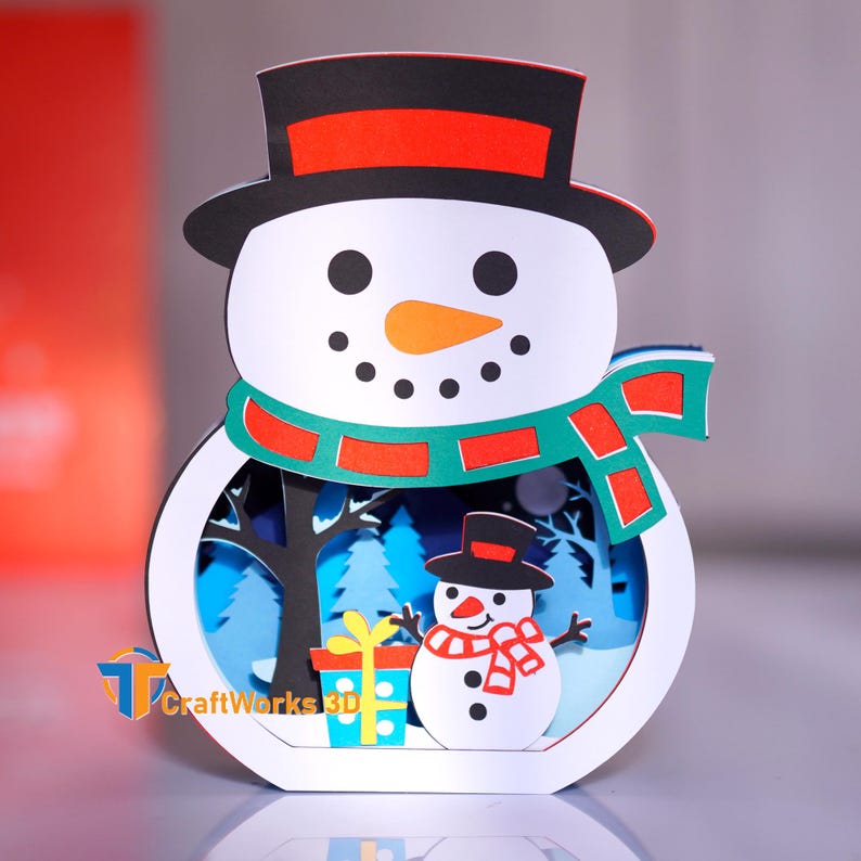 3D Christmas Pop-up Card Template Bundle – Santa, Snowman & Reindeer ...