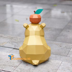 3D Capybara Papercraft SVG PDF Template – DIY Low Poly Animal Model for ...