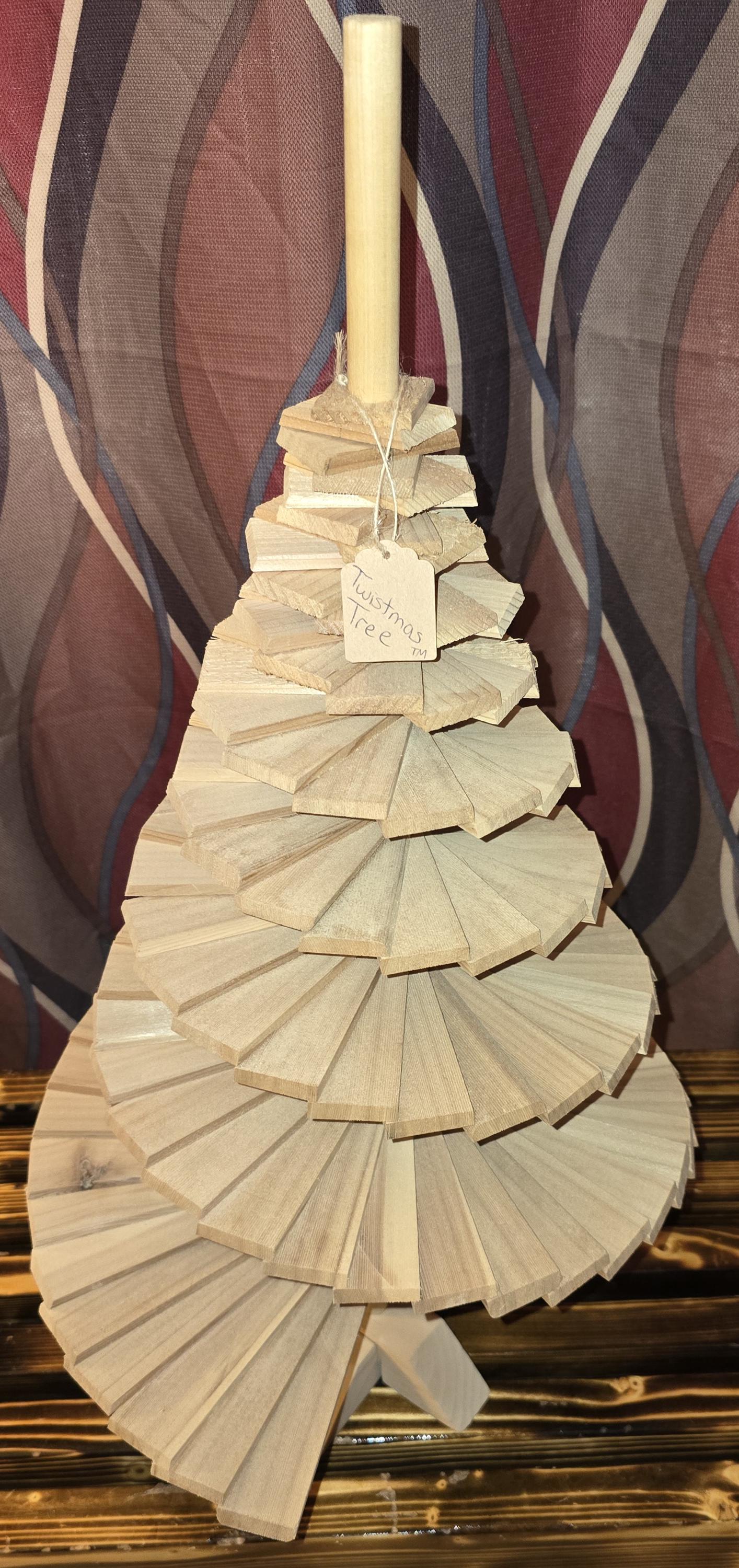 Handcrafted Wooden Twistmas Tree | Rustic Pine or Cedar Decor - Etsy UK
