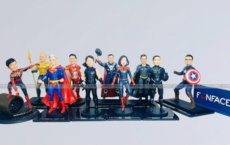 Custom Superhero Resin Figurine, Personalized 3D Statue - Etsy