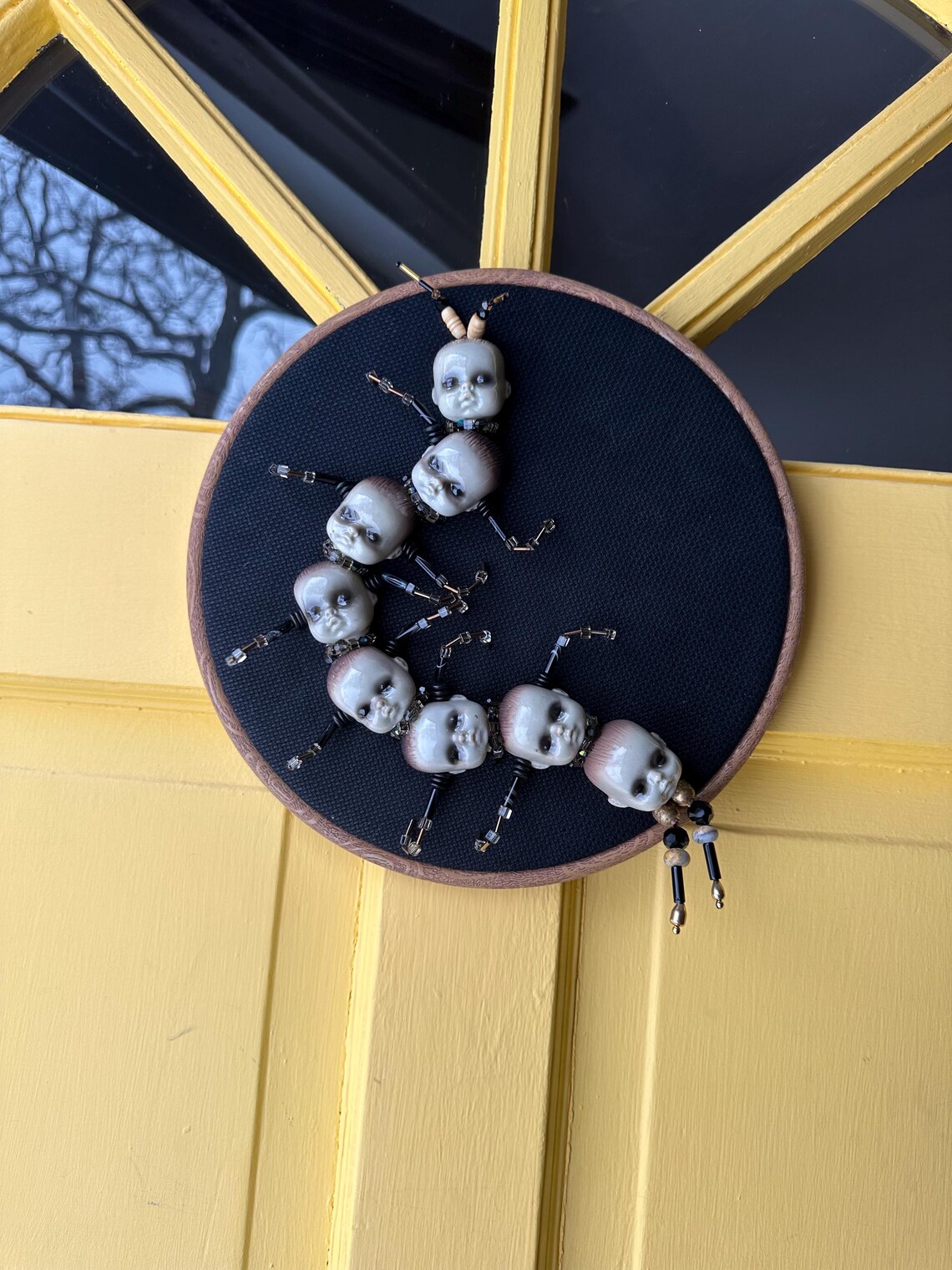 Doll Head Centipede // Centipede Wall Hanging // Bug Art // Alt ...