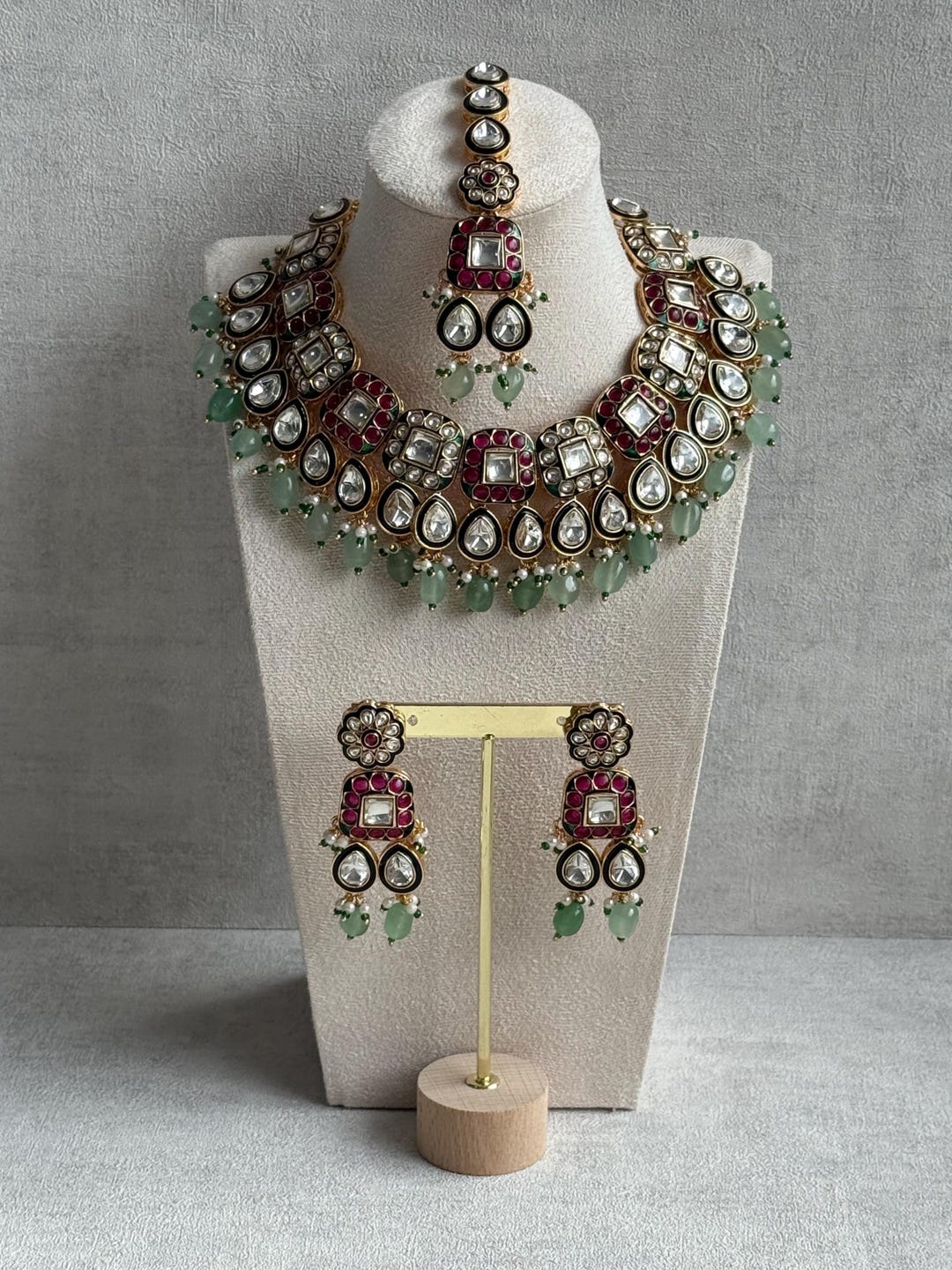 Ayura Designs Salma Indian Jewelry Set - Kundan Necklace, Earrings ...