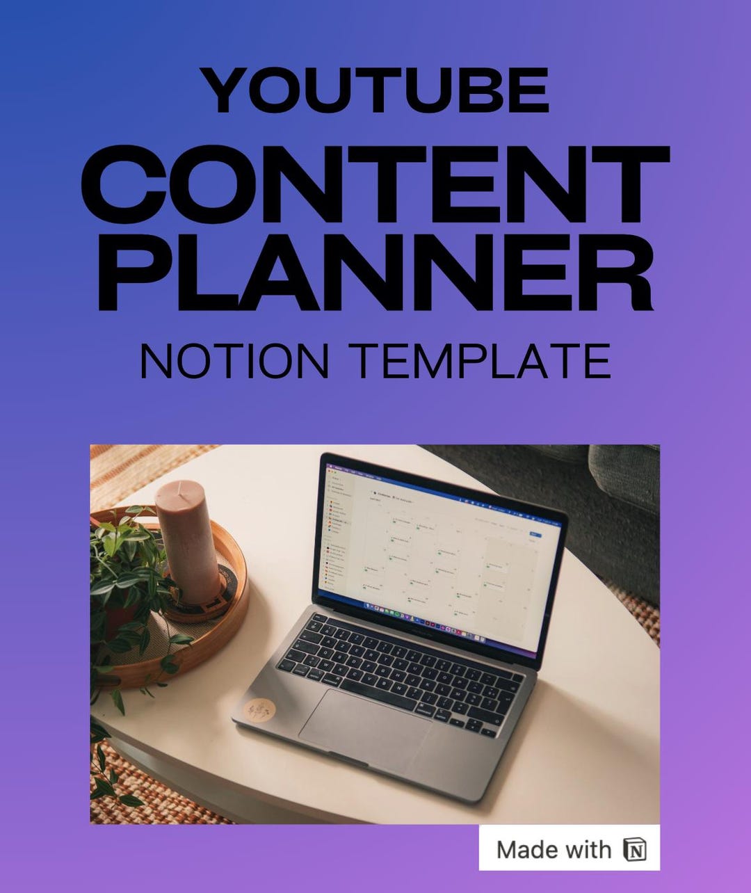 Youtube Content Planner – Notion Template for Content Creators - Etsy