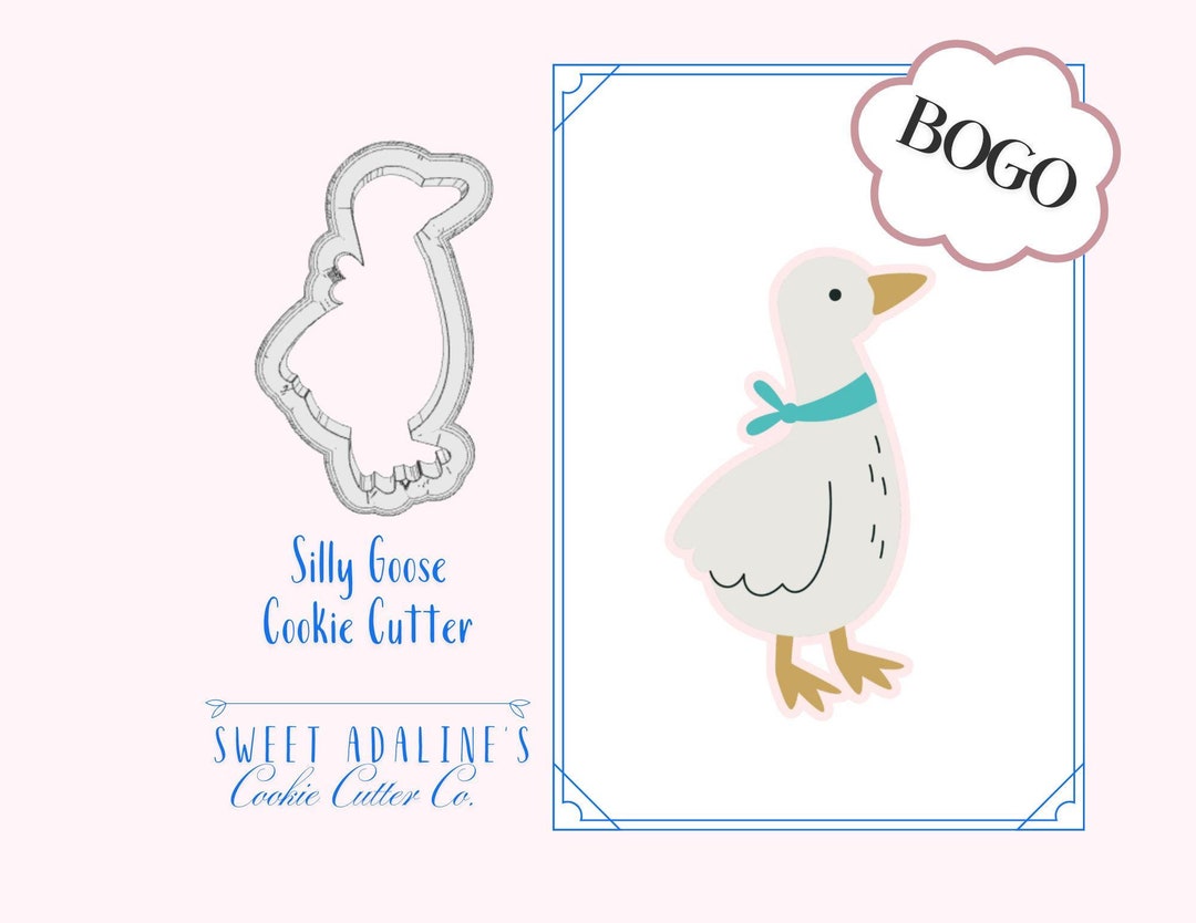 BOGO Silly Goose Cookie Cutter – Goose Design With Scarf –perfect for ...