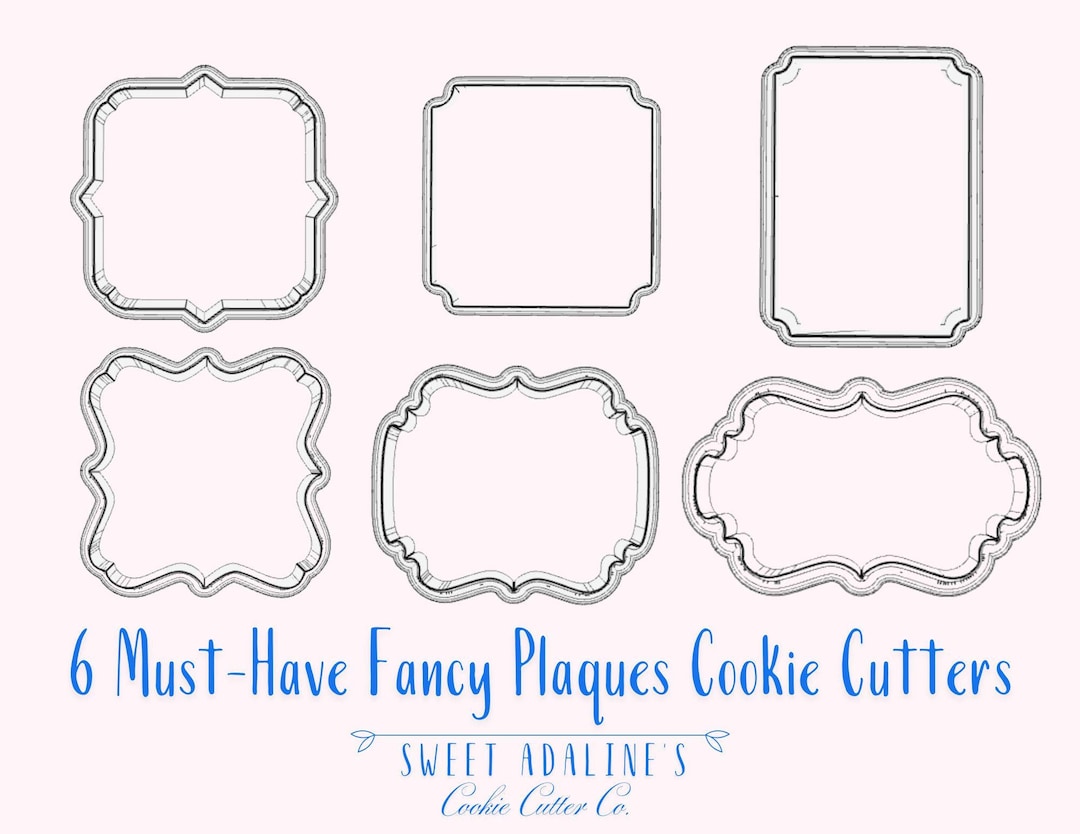 3D Printed Plaque Cookie Cutter Set: Essential Shapes for Cookie ...