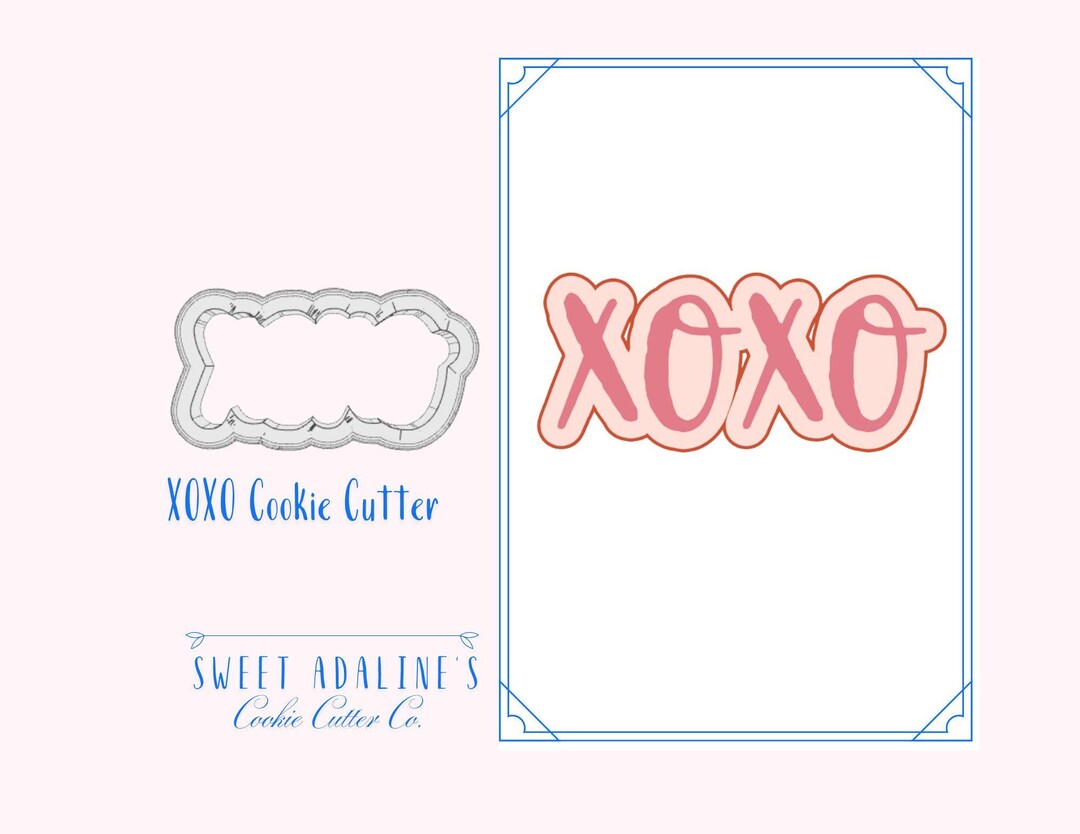 XOXO Plaque Cookie Cutter – Valentine’s Day Baking Tool – Cute Love ...