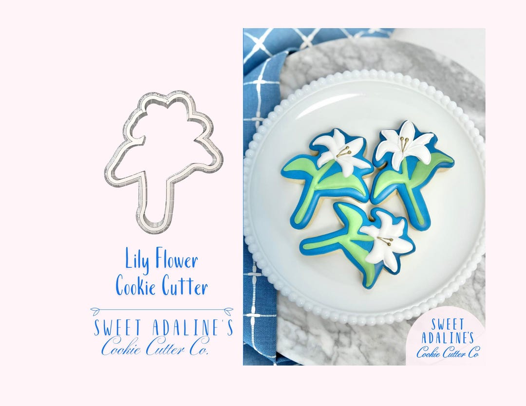Lily Flower Cookie Cutter: Elegant Floral Baking Tool - Etsy
