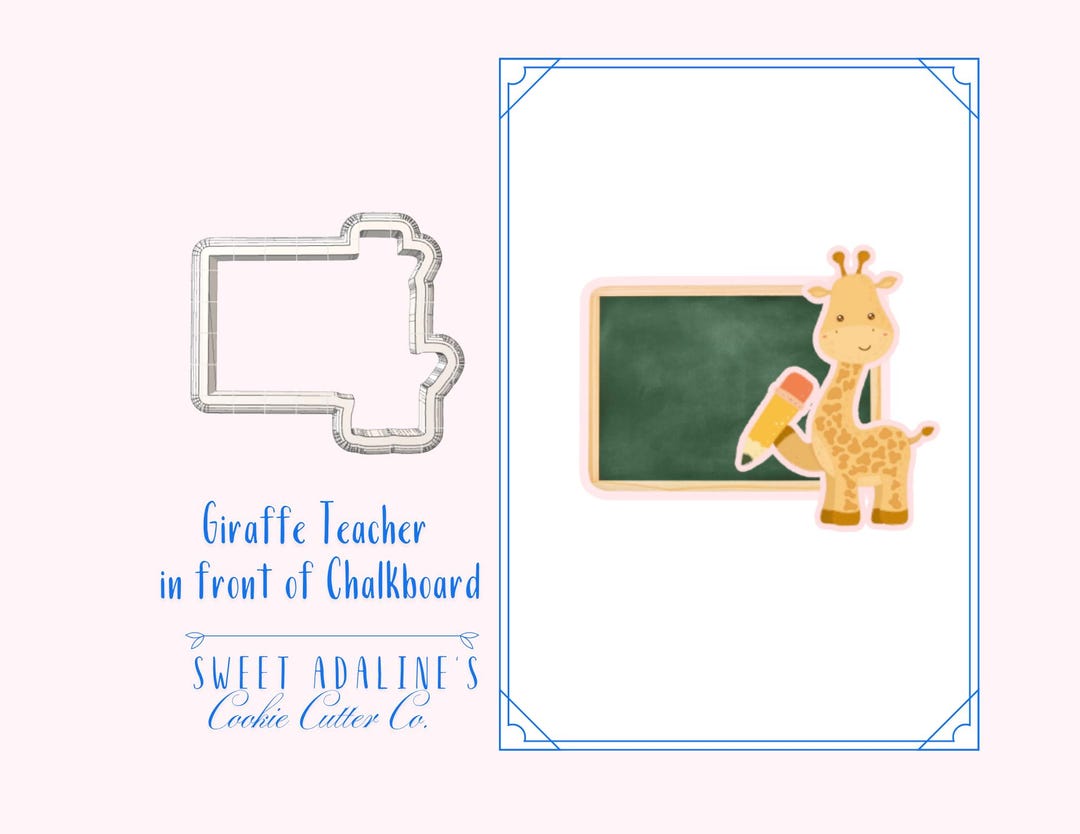 Giraffe Teacher Cookie Cutter: School Theme Baking Tool - Etsy
