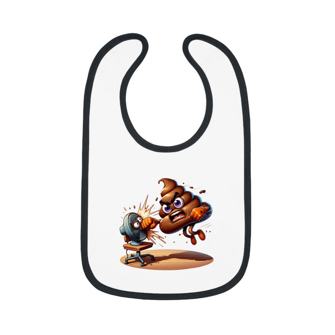 Angry Baby Contrast Trim Jersey Bib, Baby Bibs, Funny Bibs, Gifts for ...