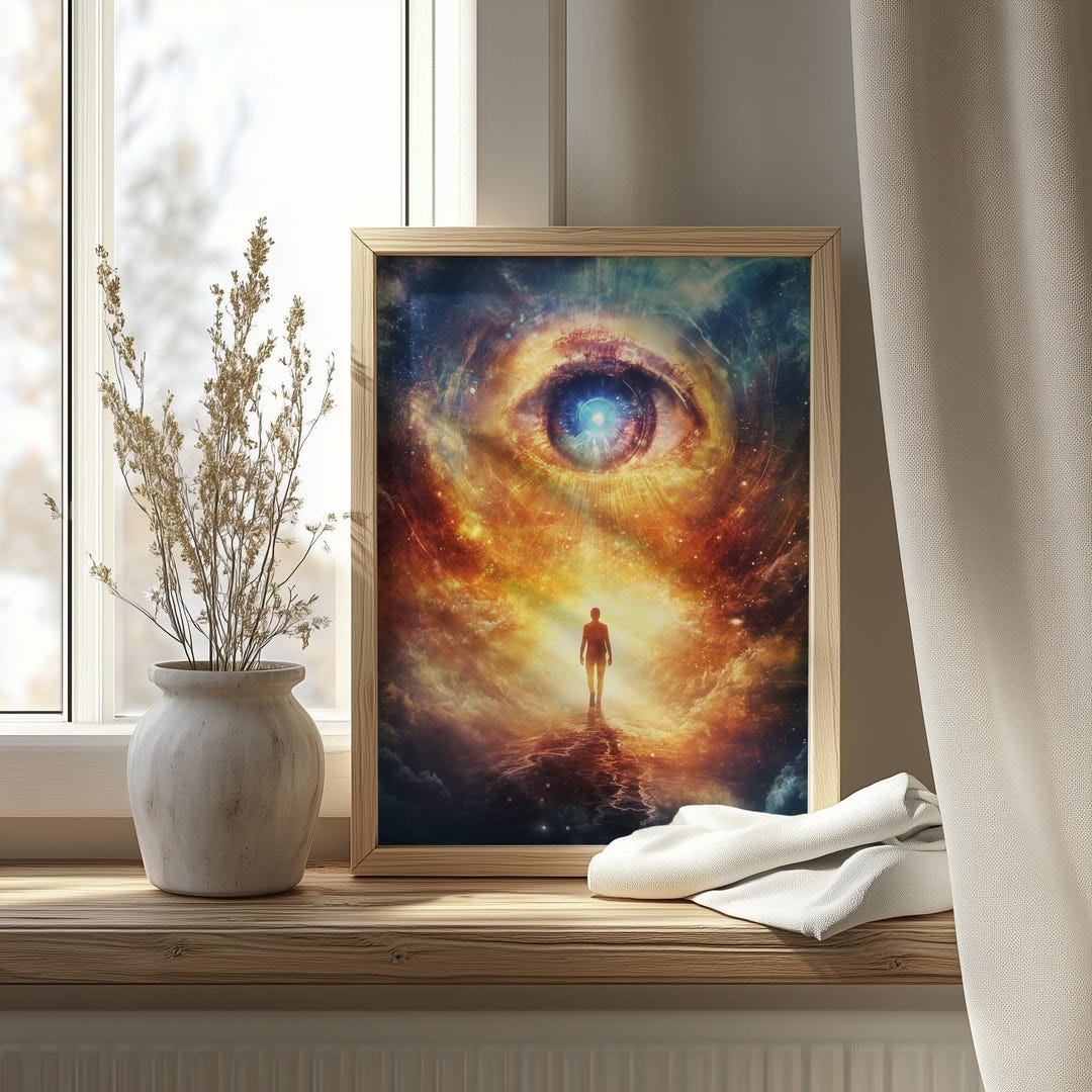 Printable Spiritual Awakening Art - Motivational Visionary Scene ...