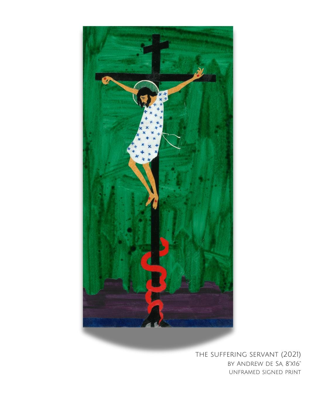 The Suffering Servant| Signed Print by Andrew De Sa | Crucifixion ...