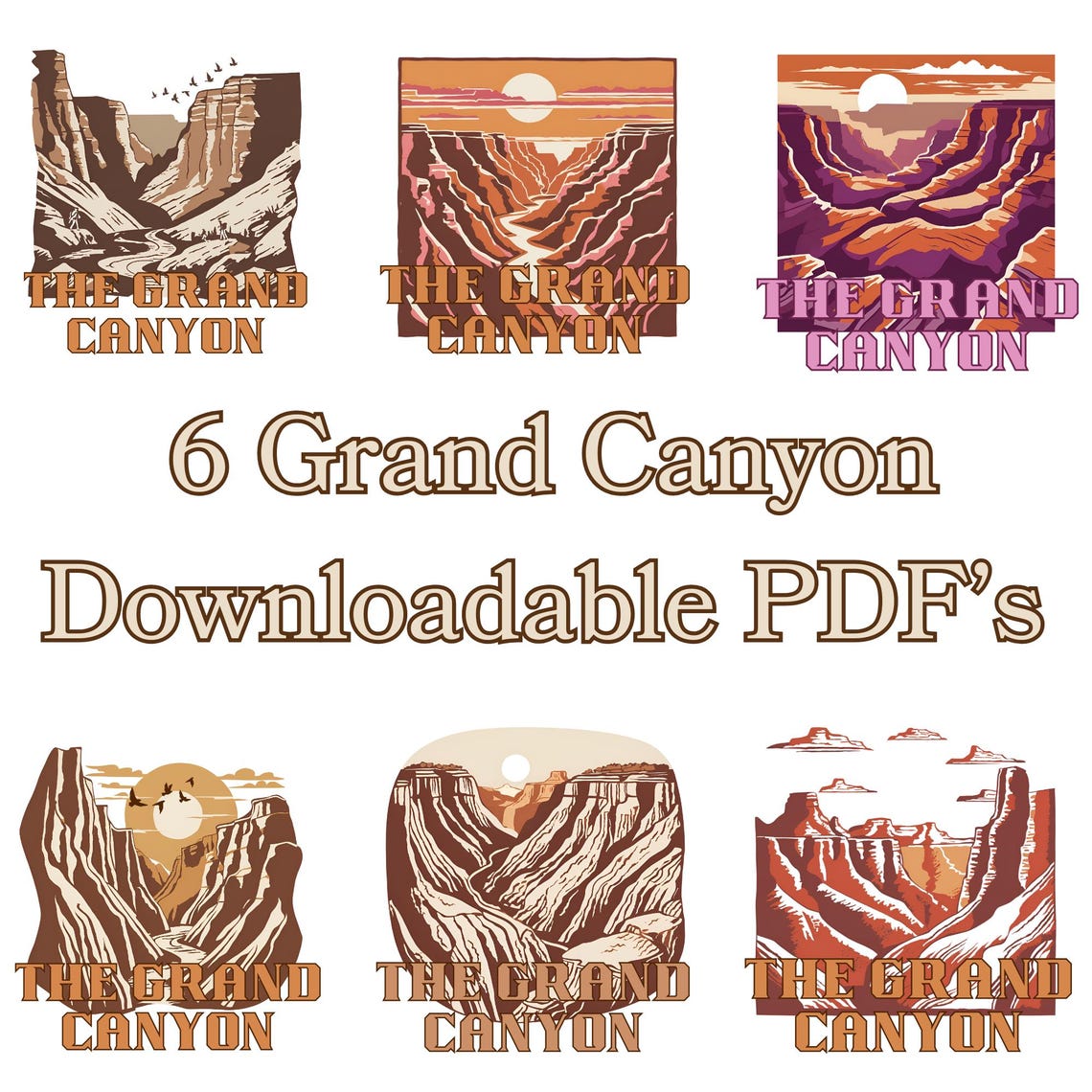 6 Grand Canyon Downloadable Pdf's Art Prints, Posters, Wall Decor ...