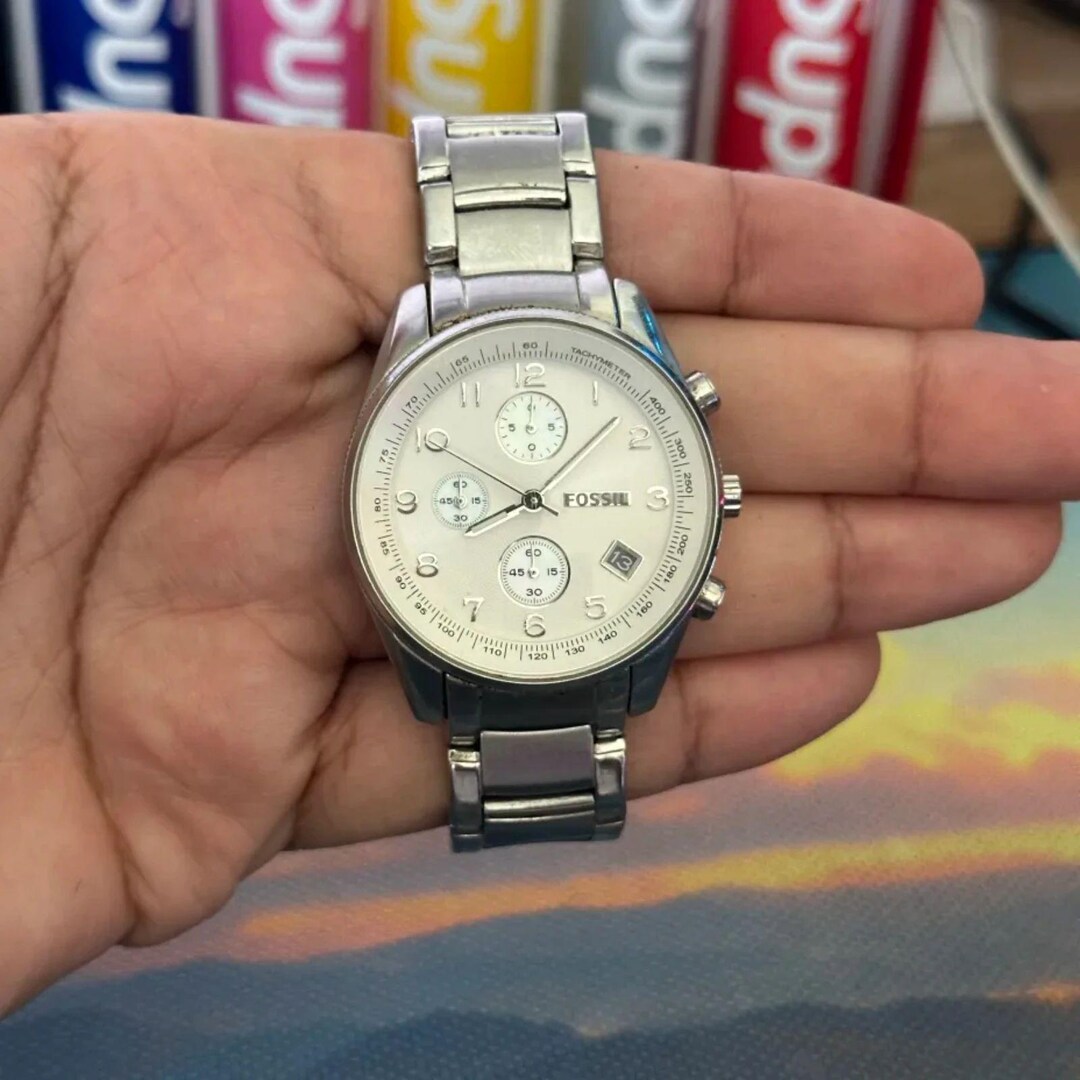 Fossil Watch Mens 40mm Chronograph Date Tachymeter FS-4393 - Etsy