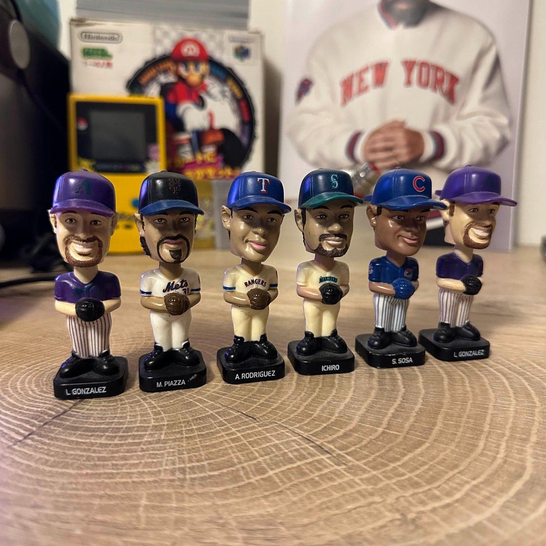 Vintage Lot of 6 Early 2000's Mini MLB Baseball Bobbleheads Fotoball ...