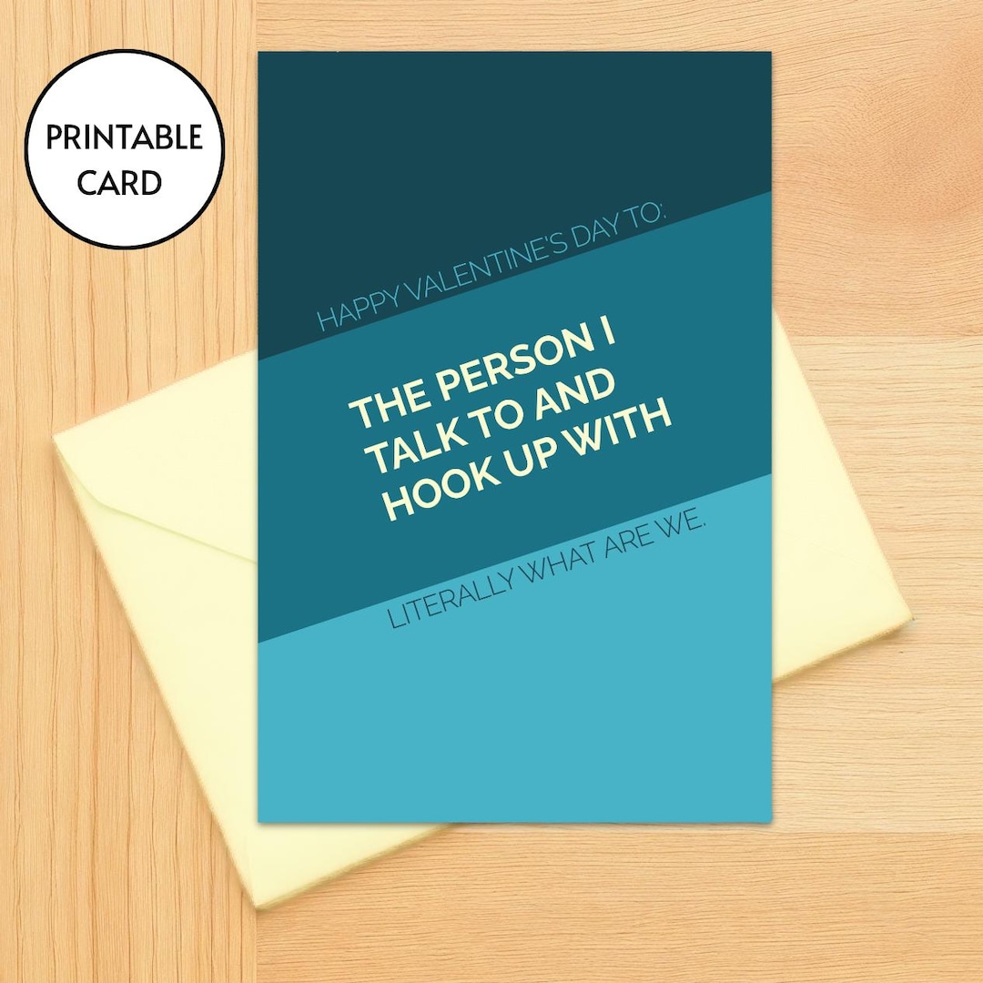 Situationship Valentine Card - Literally What Are We? Funny Printable ...