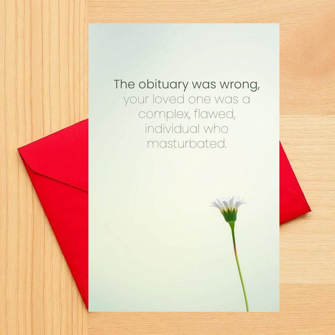 Asshole Dead Person Sympathy Card - Funny Sympathy Card for People With ...