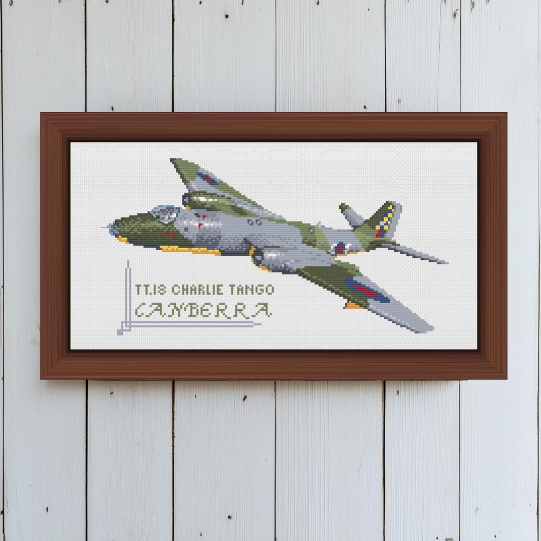 Canberra Airplane Cross Stitch Pattern - Etsy
