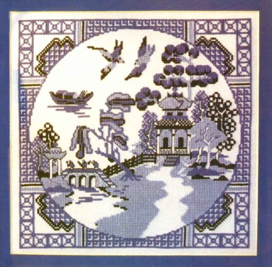 Blue Willow China Cross Stitch Pattern - Etsy