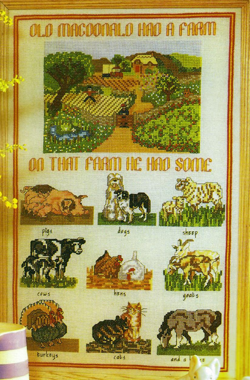 Old Macdonald's Farm Sampler Cross Stitch Pattern - Etsy