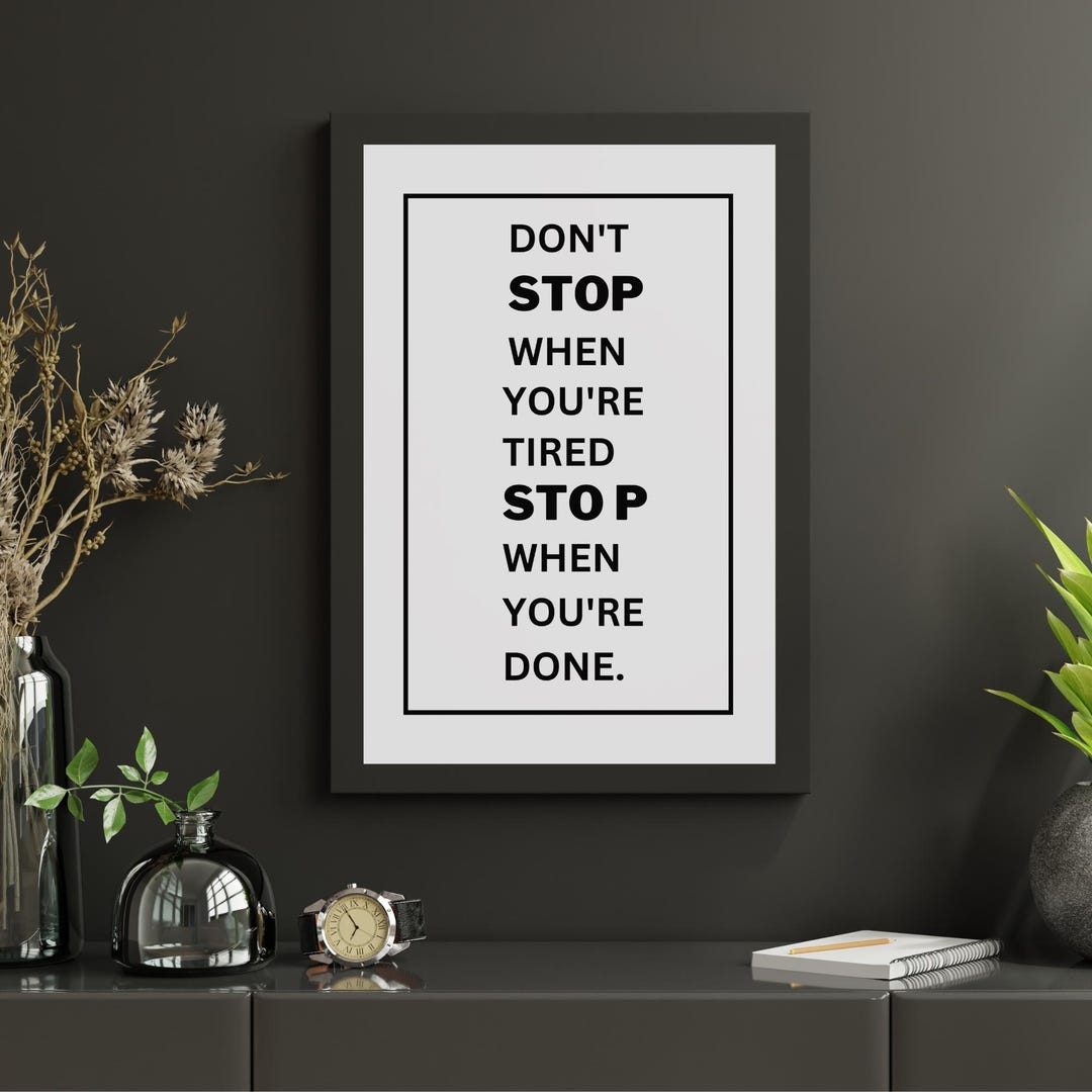 Motivational Quote Posters, Inspirational Poster Prints, Wall Art Decor ...