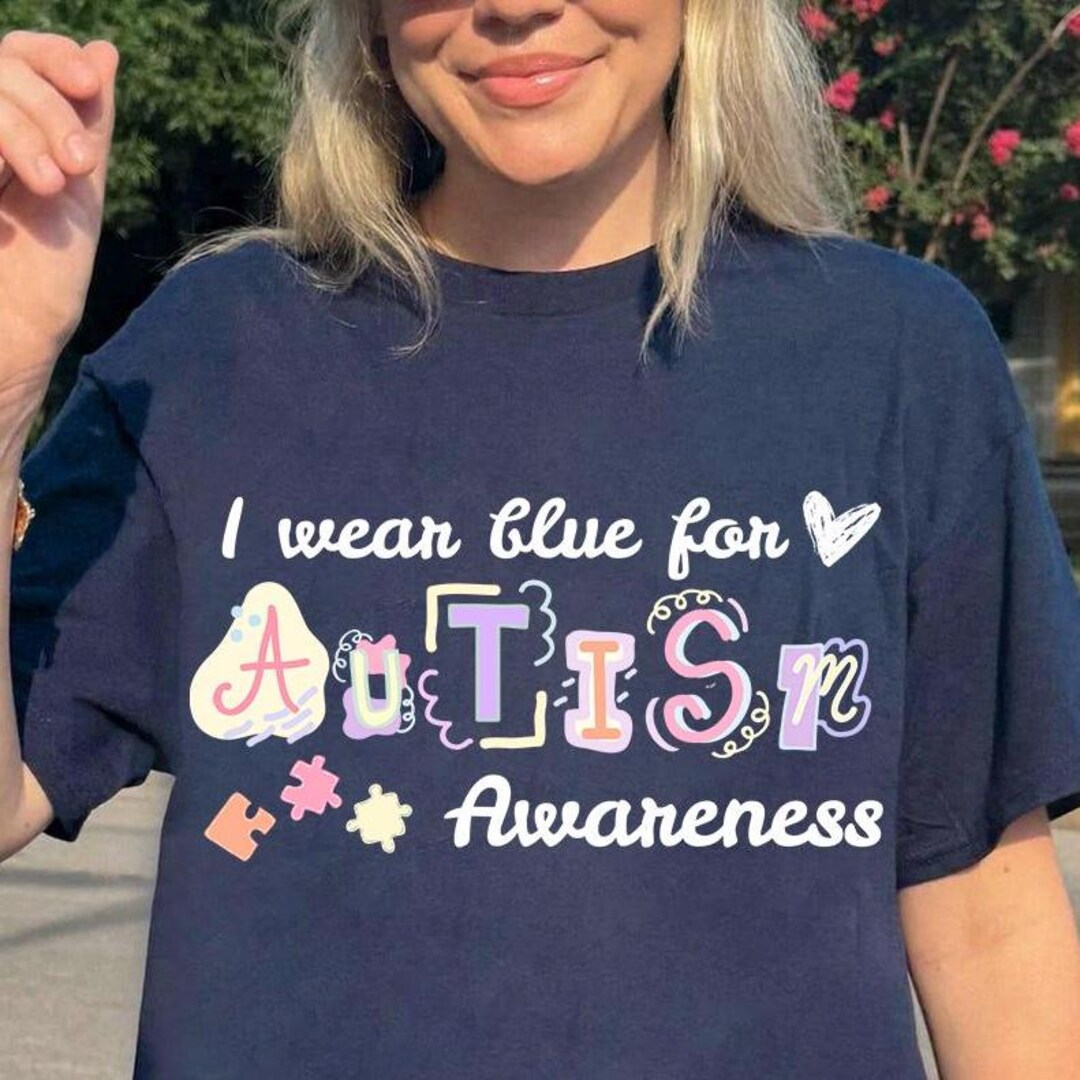 I Wear Blue for Autism PNG, Autism Awareness PNG, Blue for Autism ...