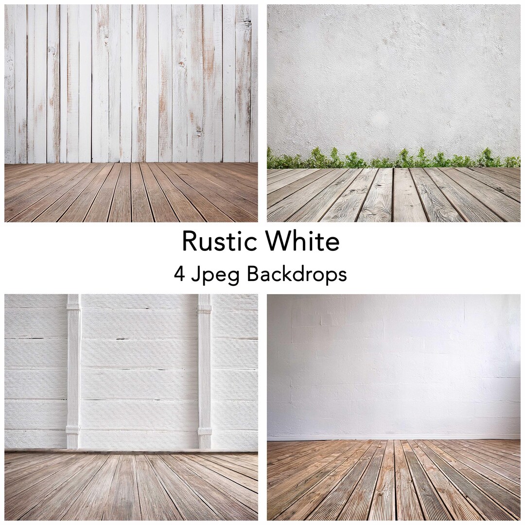 Rustic White Photography Backdrop Bundle: Minimalist Studio Backgrounds ...