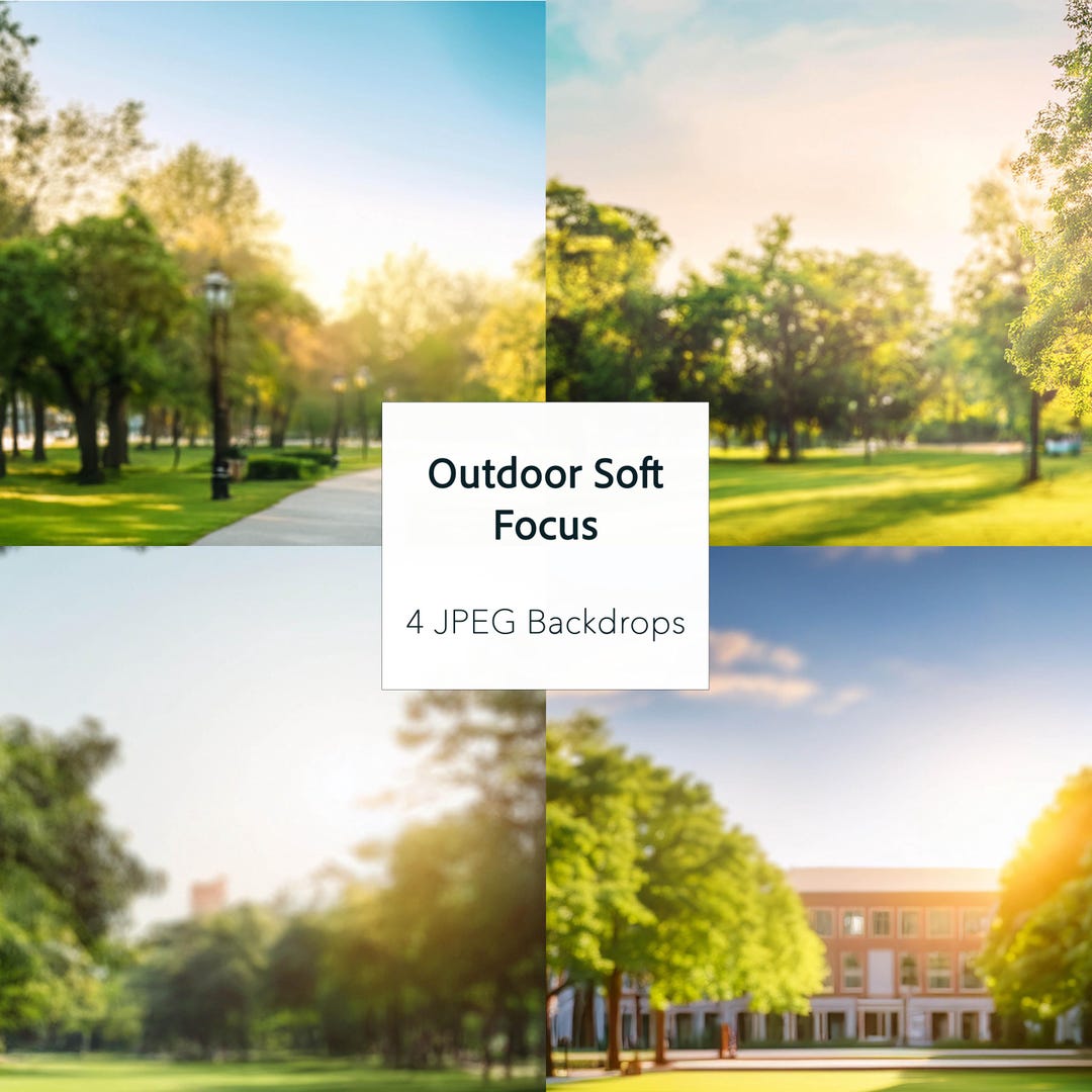 Blurred Park Background Bundle, Digital Backdrops, Graduation, Prom ...