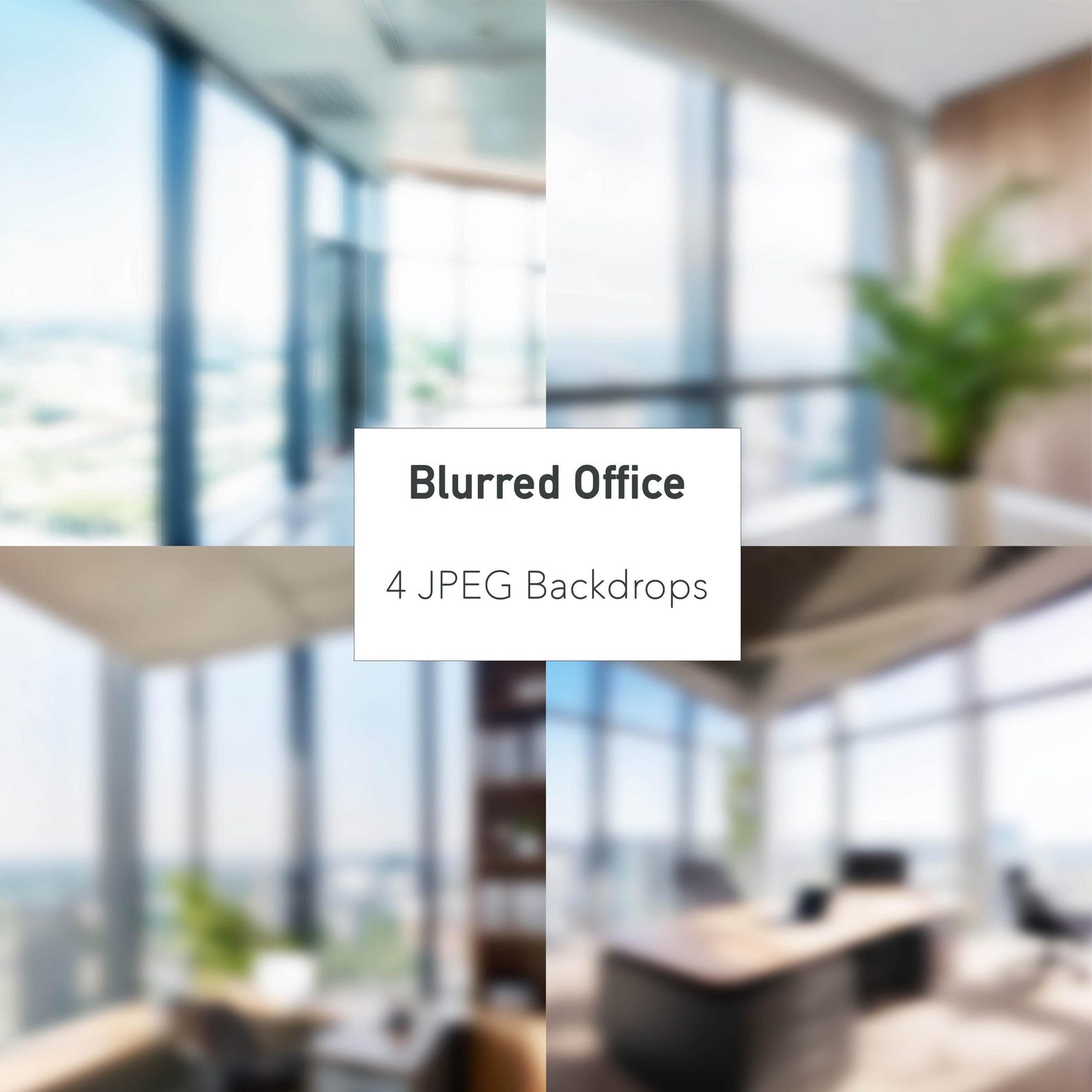Blurred Office Background Bundle, Digital Backdrops, Headshot ...
