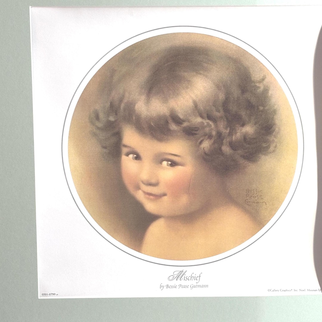 1920s Vintage Bessie Pease Gutmann Print,mischief,matted Nursery Wall ...