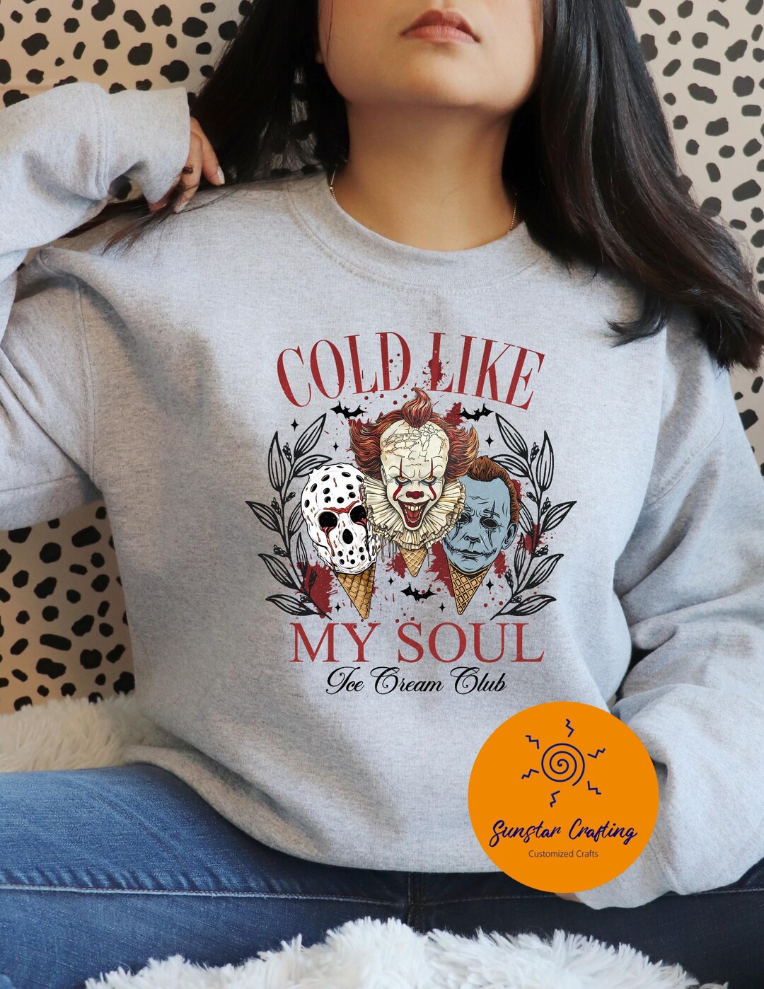 Cold Like My Soul Horror Crewneck | Michael Myers Pennywise Jason ...