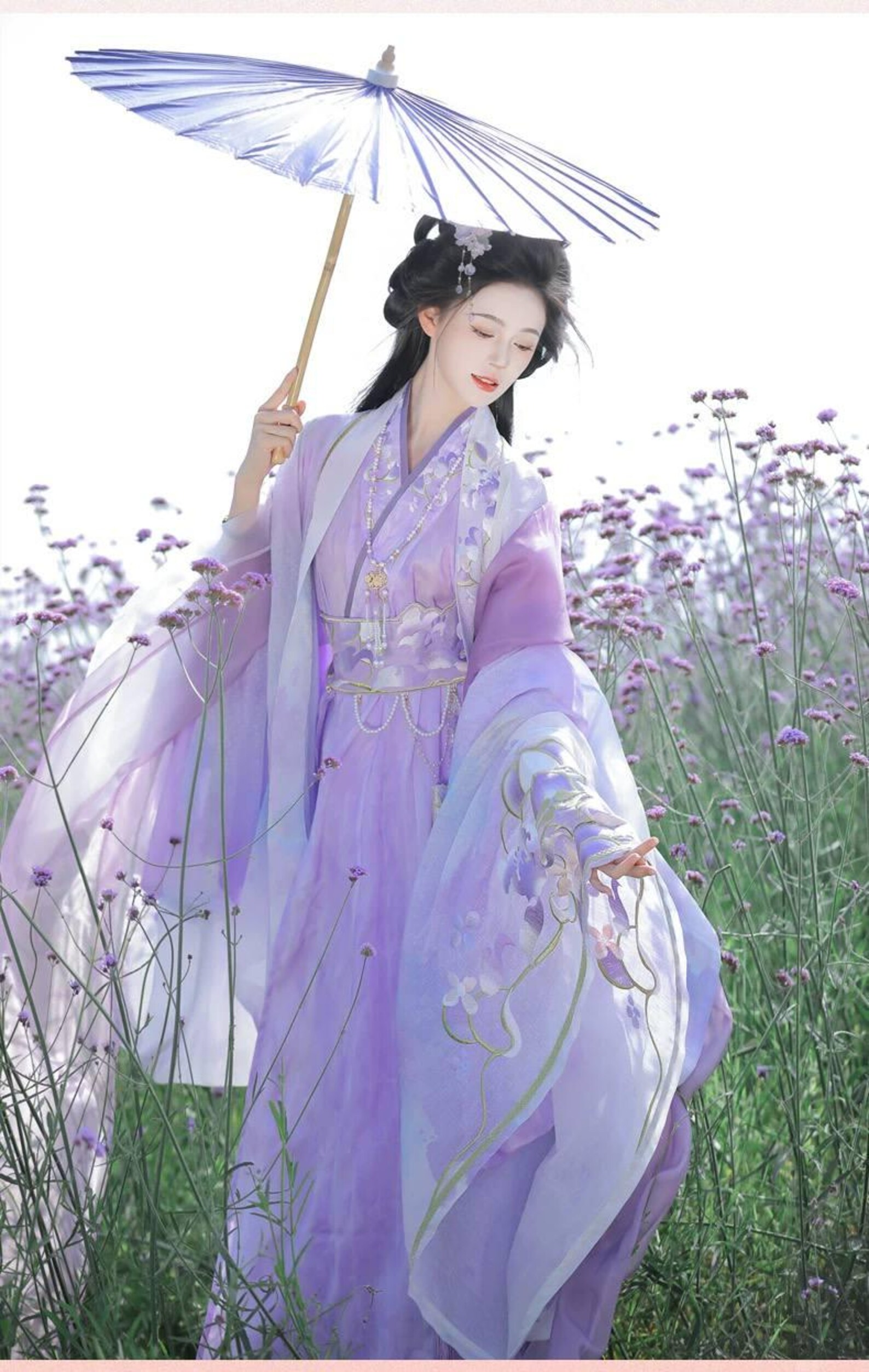 Lavender Lilac Fairy Princess Traditional Hanfu Chinese Wuxia Elegant ...