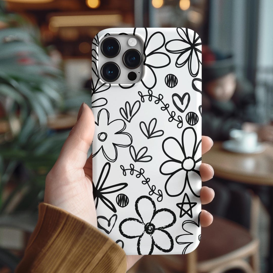 Google Pixel Phone Case Doodle Art Floral Aesthetic for Google Pixel 9 ...