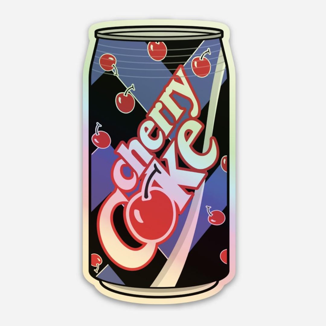 Cherry Coke Sticker | Retro 90s Coca-cola Can Holographic Sticker - Etsy