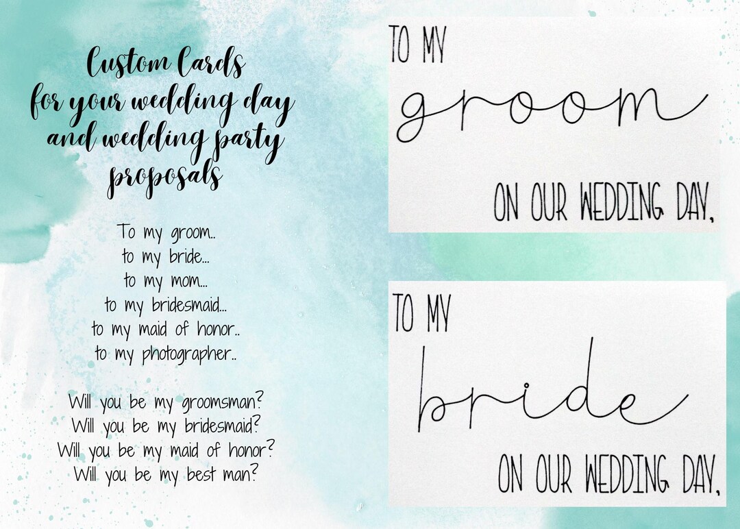 Wedding Day Cards - Etsy