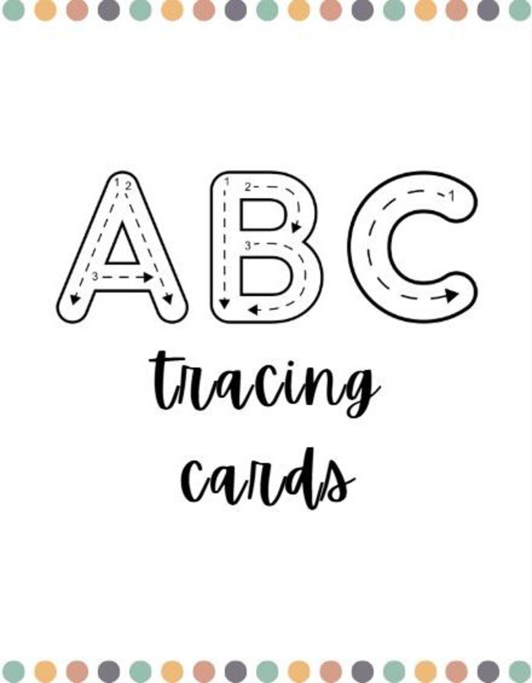Engaging Alphabet Trace Cards for Kids Fun Letter Tracing & Handwriting ...