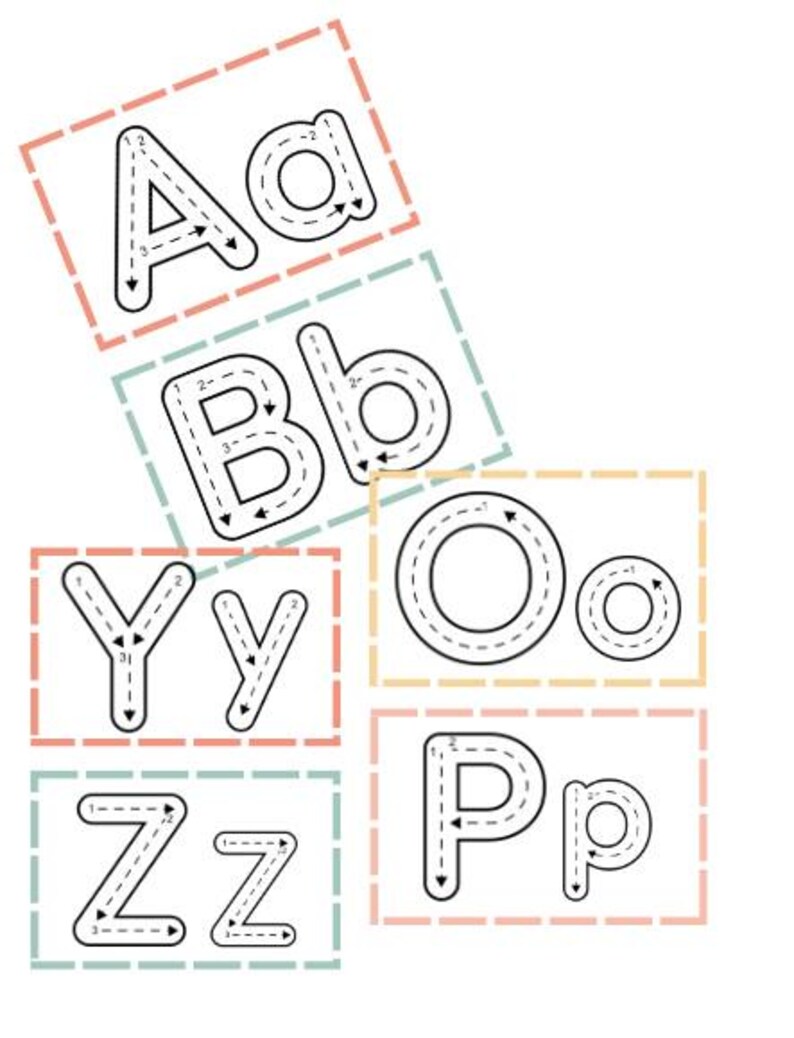 Engaging Alphabet Trace Cards for Kids Fun Letter Tracing & Handwriting ...