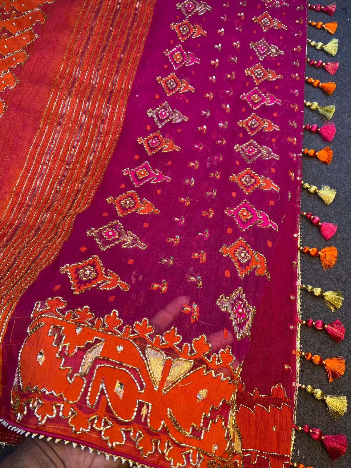 Original Dhakai Jamdani Saree With Karchupi Work Bridal, Semi Bridal ...
